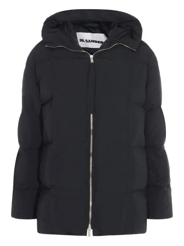 JIL SANDER Hooded Down Jacket - Black