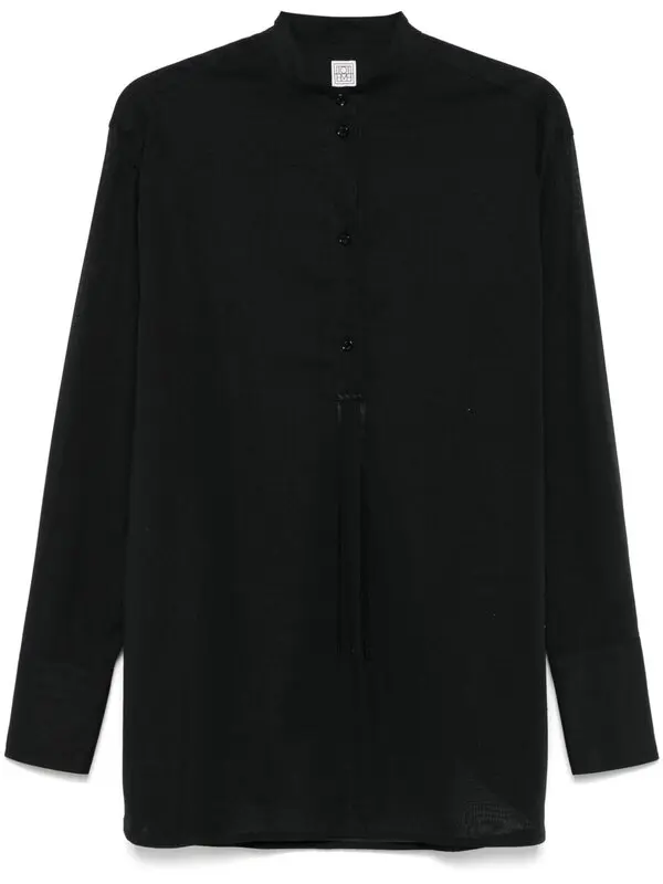 TOTEME Organic Cotton Band Collar Blouse