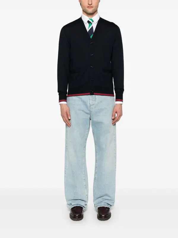 Gucci Web Detail Wool Cardigan