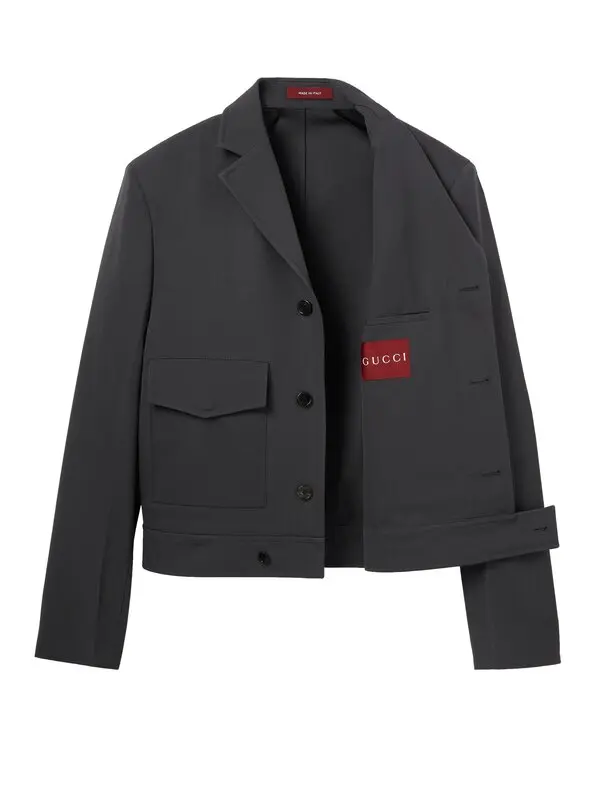 Gucci Embossed Wool Gabardine Jacket