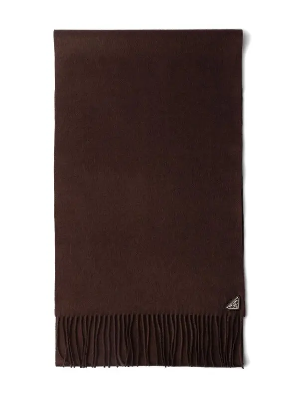 Prada Cashmere And Silk Scarf - Brown
