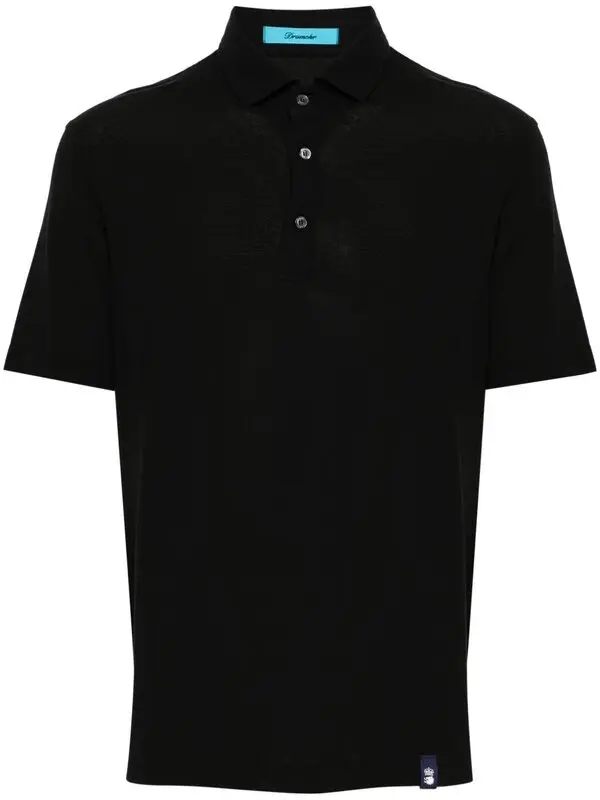DRUMOHR Cotton Polo Shirt - Black