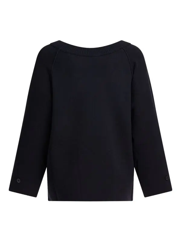 Max Mara Boat-neck Sweater With Long Sleeves - Blue