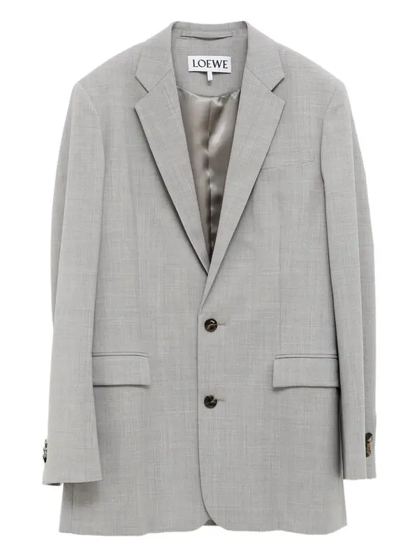 Loewe Single-breasted Wool Jacket With Notch Lapels