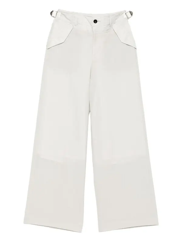 Sacai Wide Leg Trousers With Belted Waist