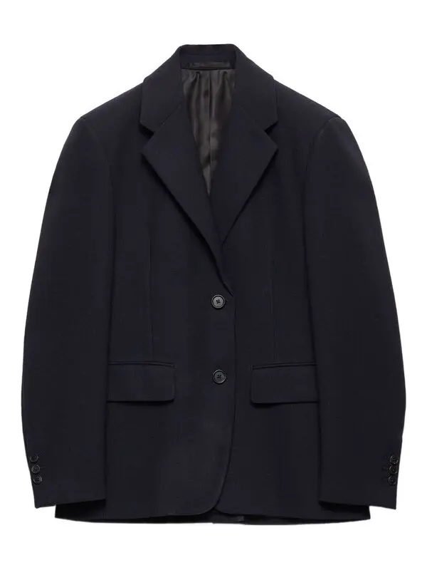 Prada Single-breasted Jacket With Notched Lapel And Vented Back