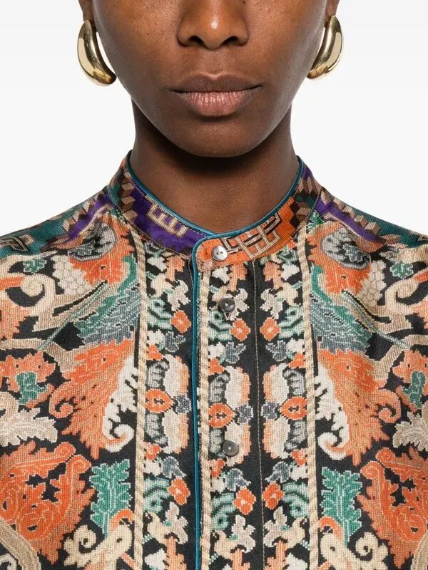 PIERRE-LOUIS MASCIA Printed Silk Shirt