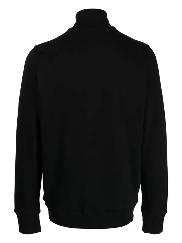 Paul Smith Zebra Logo Zip Up Cotton Sweatshirt