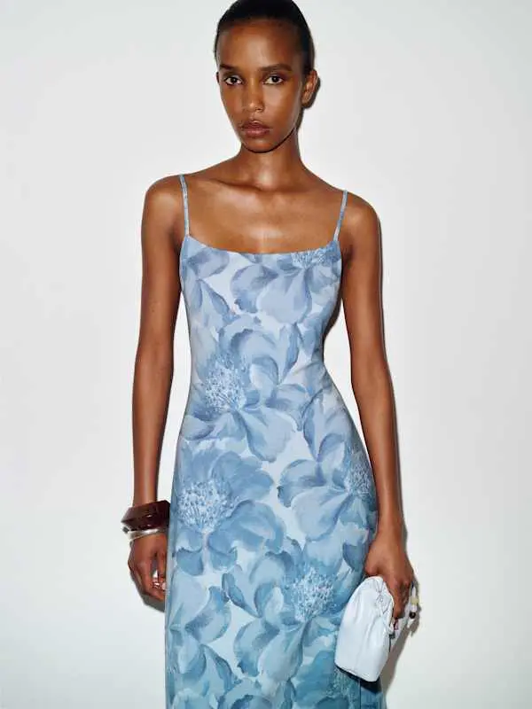 REFORMATION Lavinia Knit Dress - Blue