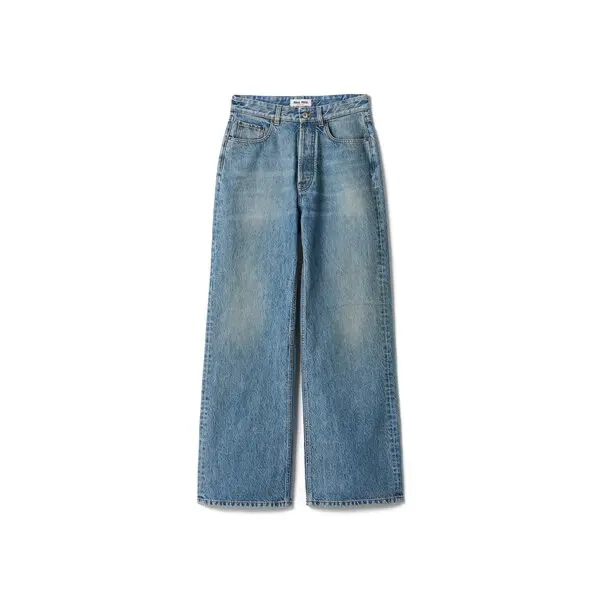 Miu Miu Five-pocket Washed Denim Jeans