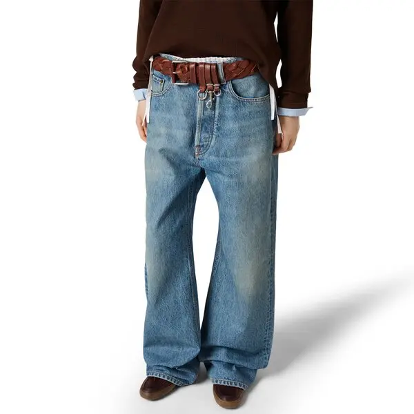 Miu Miu Five-pocket Washed Denim Jeans