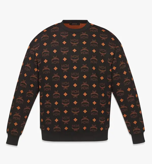 Mcm Maxi Monogram Print Sweatshirt - Black