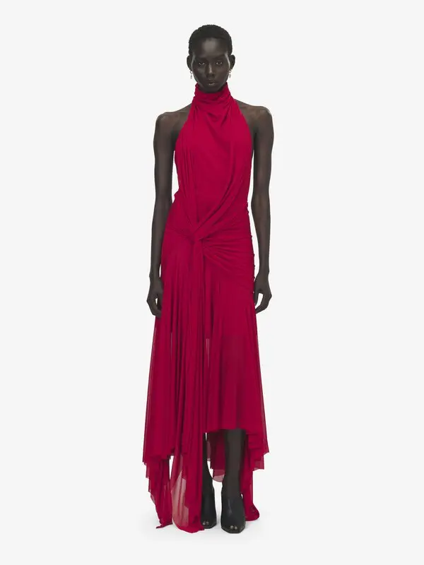 Alexander McQueen Asymmetric Draped Dress