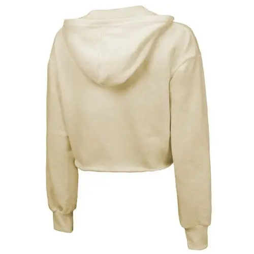 MAJESTIC THREADS Golden State Valkyries Cropped Pullover Hoodie - Cream