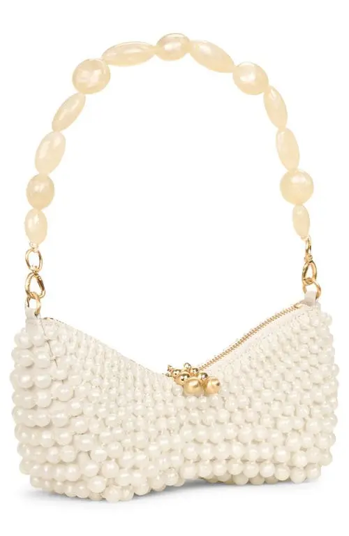 Cult Gaia Mercier Beaded Clutch - Ivory