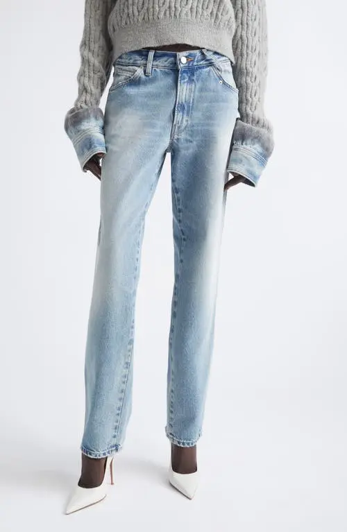 HAIKURE Lisa Distressed Slim Straight Leg Jeans