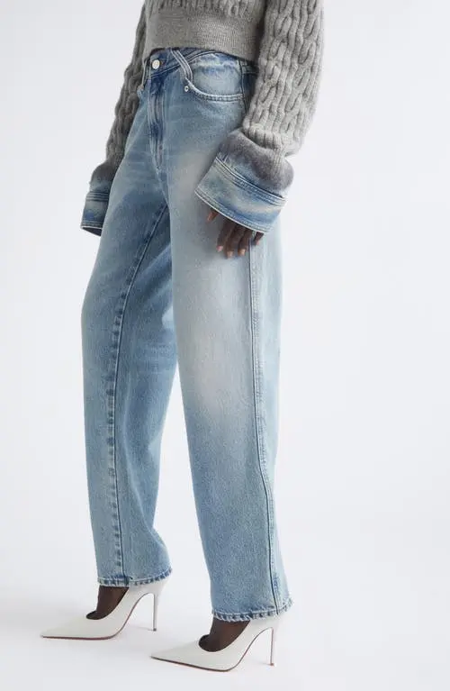 HAIKURE Lisa Distressed Slim Straight Leg Jeans