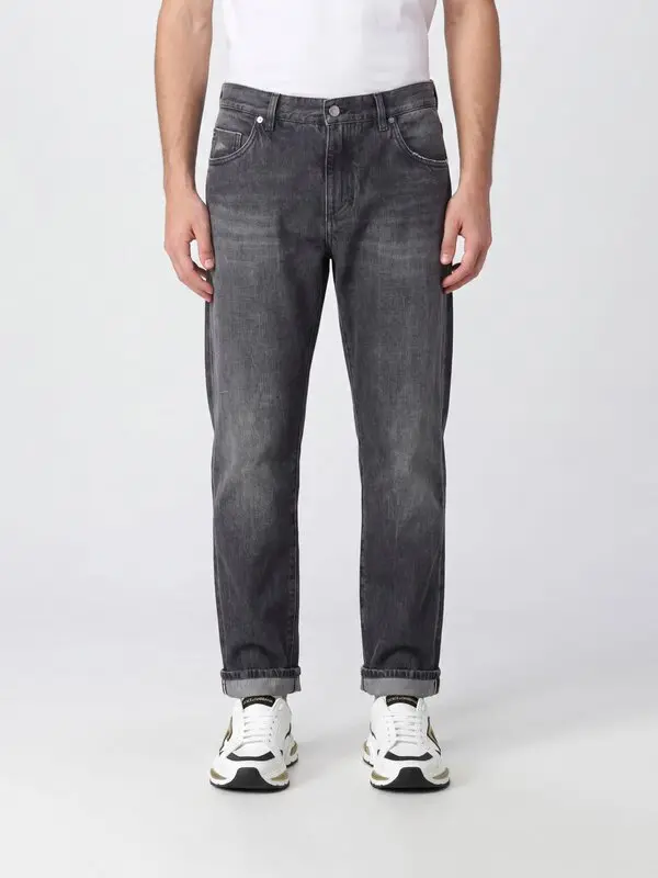 Dolce & Gabbana Straight Fit Five-pocket Jeans With Logo Plaque