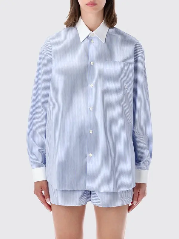 SPORTY & RICH Striped Shirt - Blue