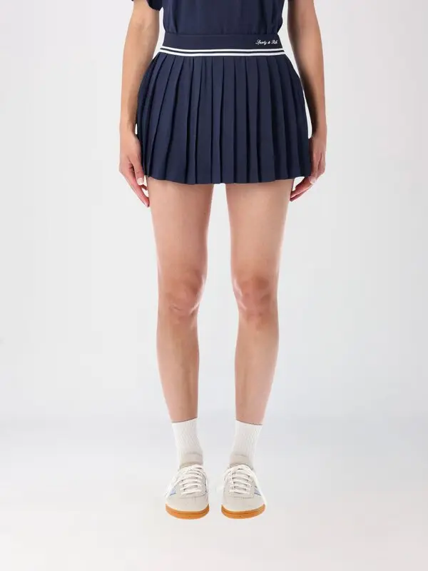 SPORTY & RICH Pleated Tennis Mini Skirt