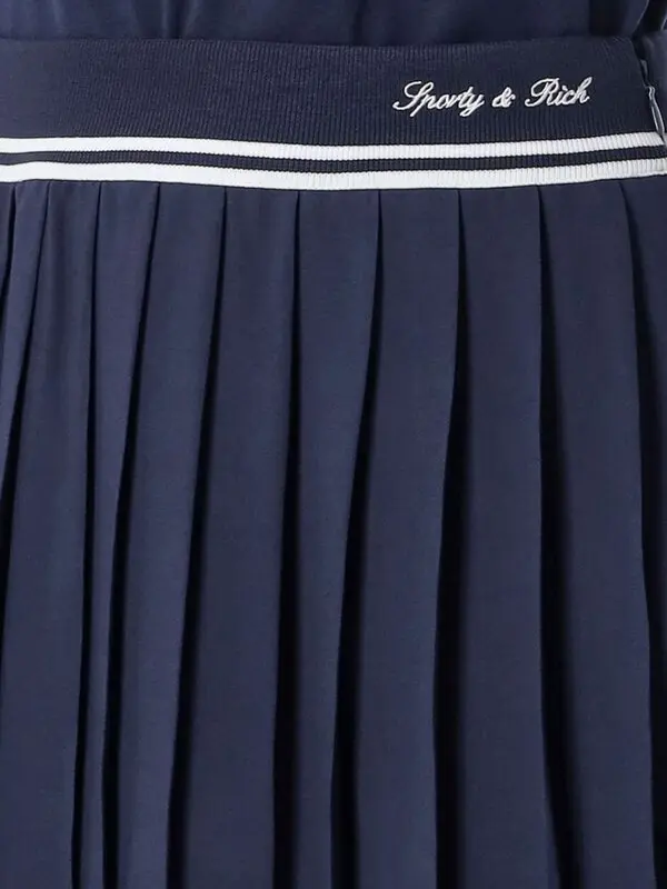 SPORTY & RICH Pleated Tennis Mini Skirt