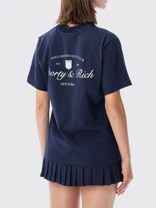 SPORTY & RICH Cotton T-shirt With Graphic Detail