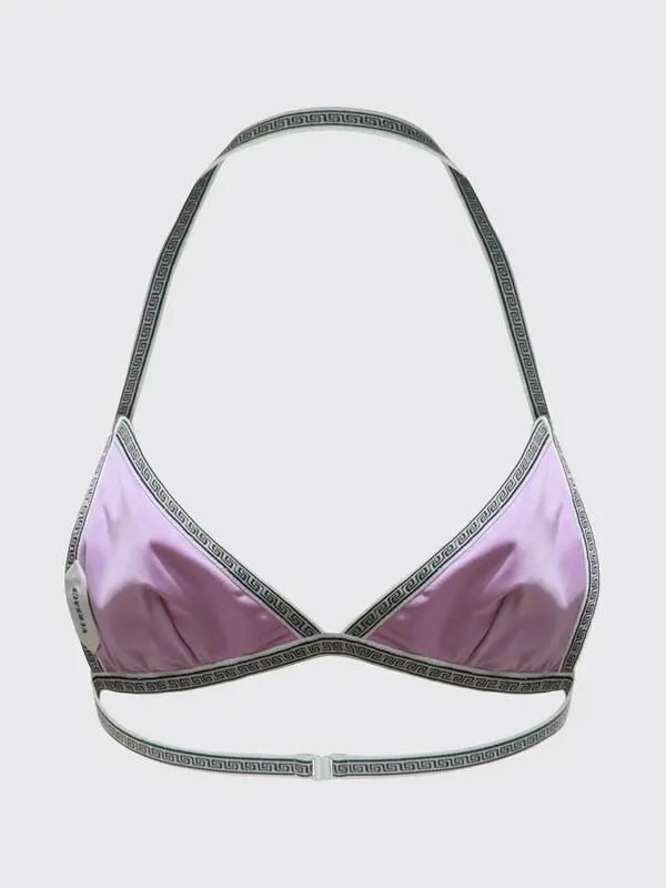 Versace Greca Print Triangle Bikini Top
