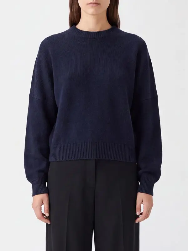 Khaite Pure Cashmere Crewneck Jumper With Ribbed Trims - Blue