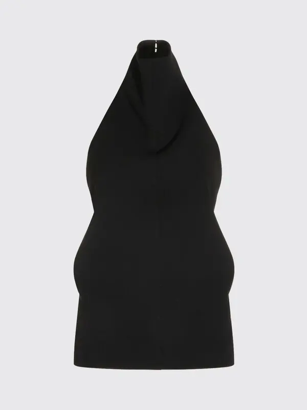 Khaite Off-the-shoulder Halterneck Crêpe Turtleneck Top - Black