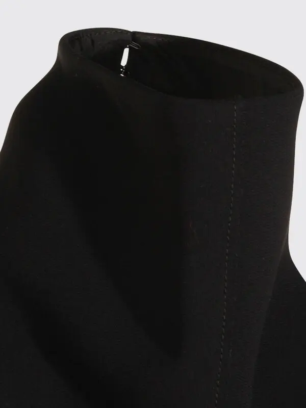 Khaite Off-the-shoulder Halterneck Crêpe Turtleneck Top - Black