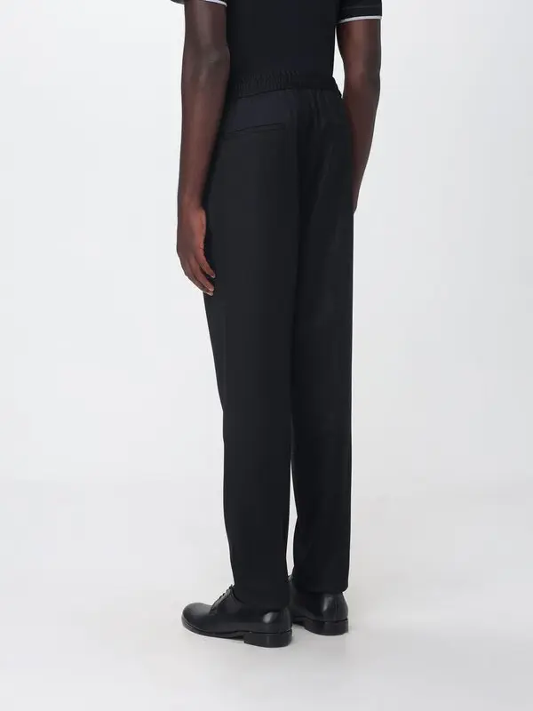 Brunello Cucinelli Straight-leg Wool Trousers With Drawstring Waist - Black