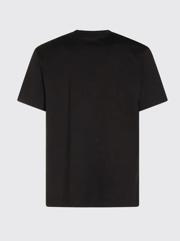 Y3 Cotton Crewneck T-shirt With Contrast Logo Print On The Back