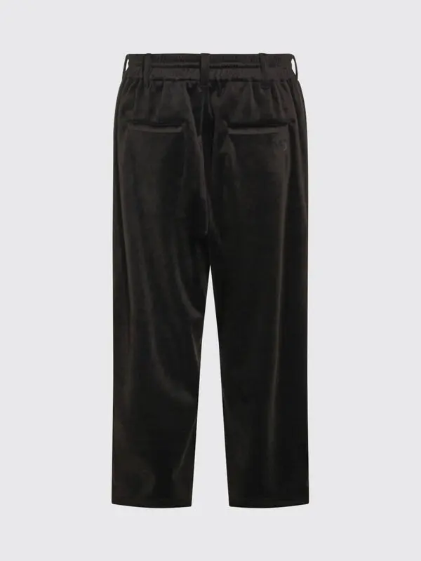 Y3 Velvet Trousers With Drawstring Waist And Side Pockets