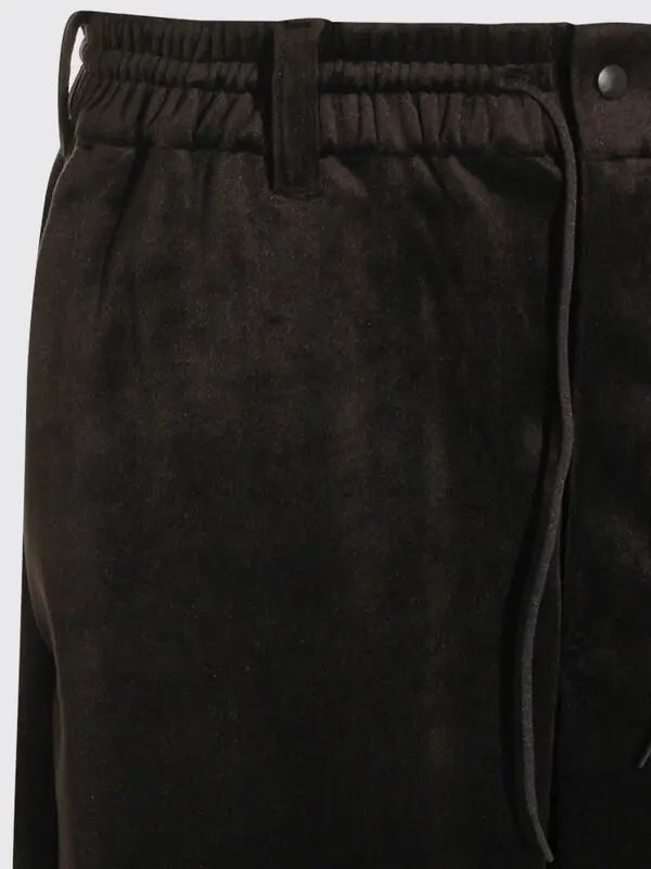 Y3 Velvet Trousers With Drawstring Waist And Side Pockets