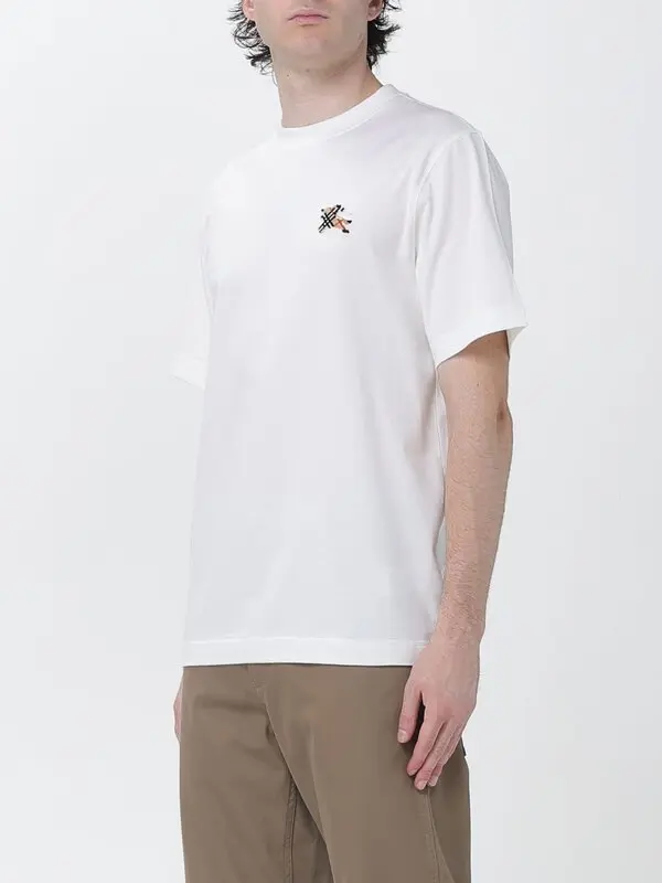 Burberry Cotton T-shirt With Embroidered Ekd Logo On The Chest