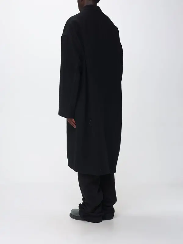 Rick Owens Single-breasted Merino Wool Long Coat