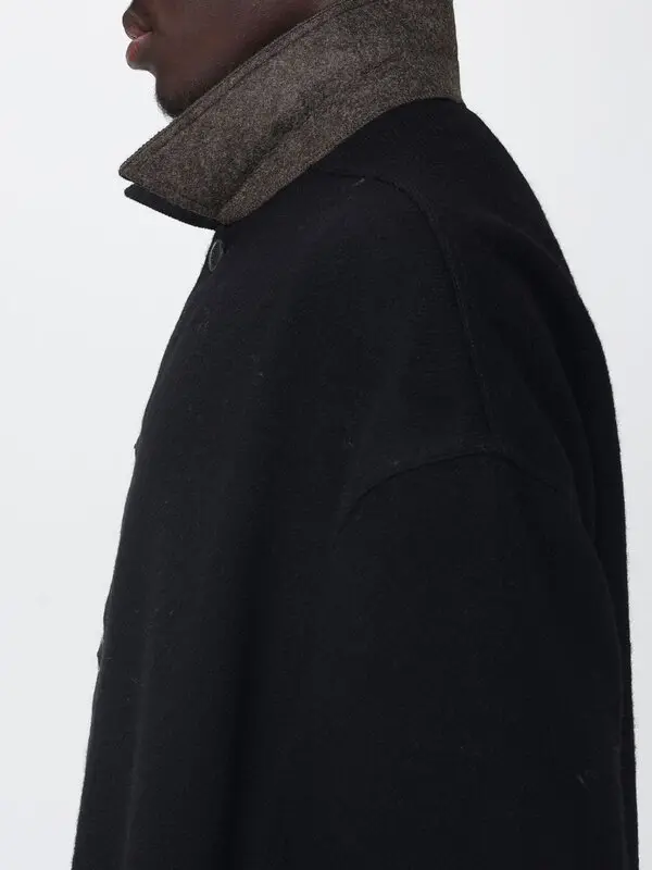 Rick Owens Single-breasted Merino Wool Long Coat