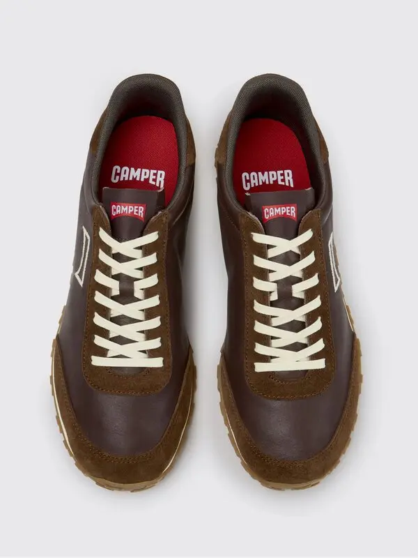 Camper Drift Walk Leather And Suede Sneakers With Vibram Sole
