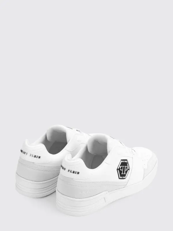 Philipp Plein Leather And Suede Monogram Low-top Sneakers