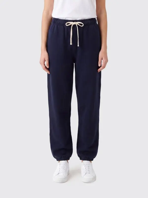 Polo Ralph Lauren Straight-leg Cotton Jogging Trousers With Embroidered Logo - Blue