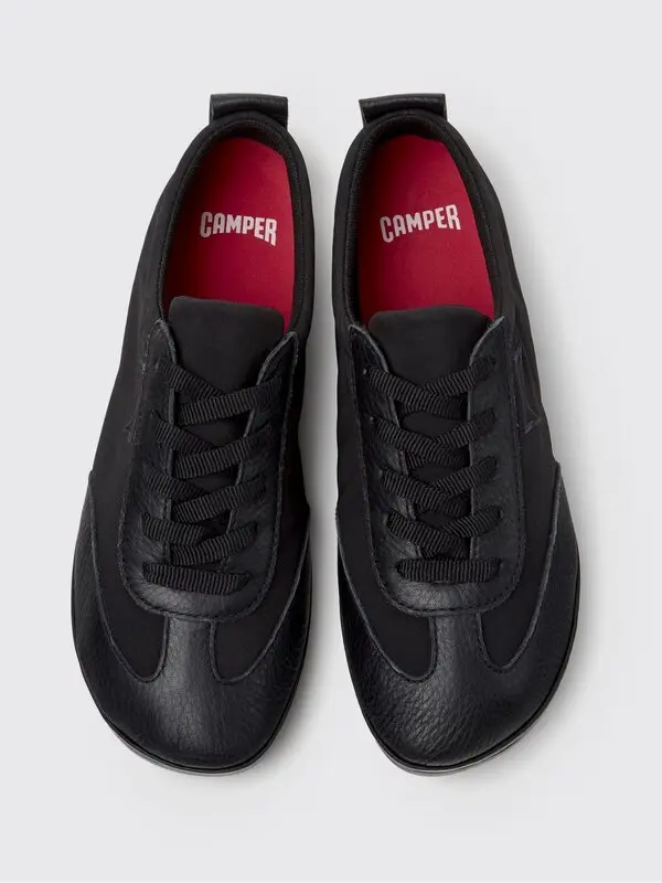 Camper Right Nina Trainers In Calfskin And Recycled Pet With Embroidered Logo