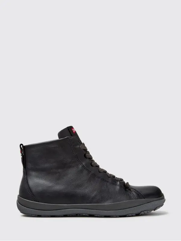 Camper Peu Pista Gm Leather Ankle Boots With Gore-tex And Side Zip - Black