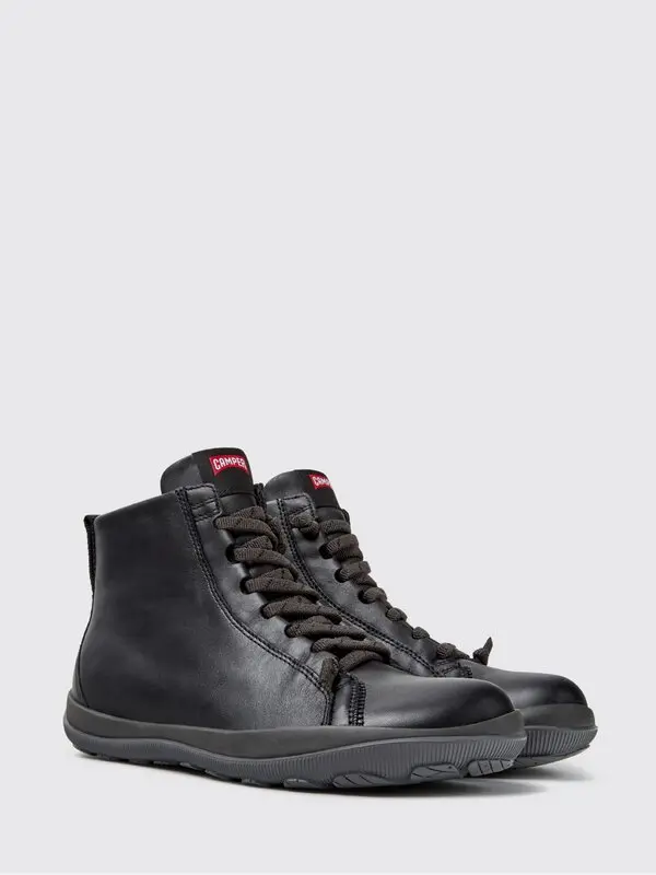 Camper Peu Pista Gm Leather Ankle Boots With Gore-tex And Side Zip