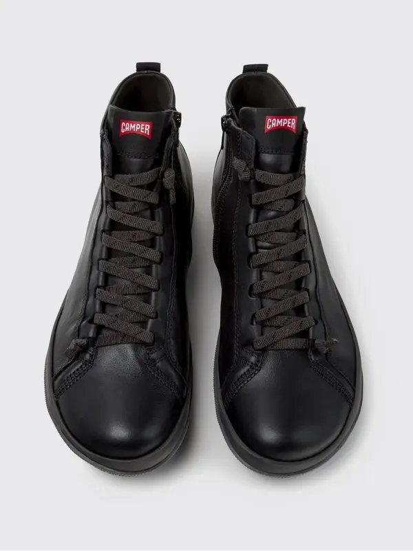 Camper Peu Pista Gm Leather Ankle Boots With Gore-tex And Side Zip