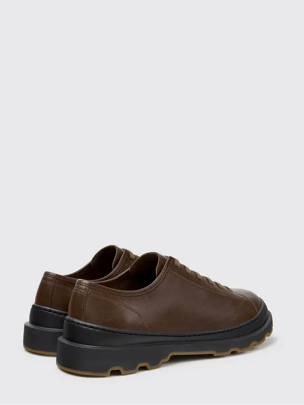 Camper Brutus+ Smooth Leather Trainers With Serrated Rubber Sole