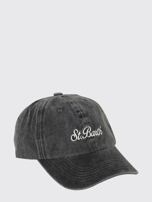 MC2 SAINT BARTH Cotton Baseball Cap With Embroidered Logo - Black