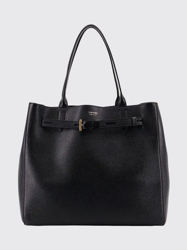 TOM FORD Leather Tote Bag - Black
