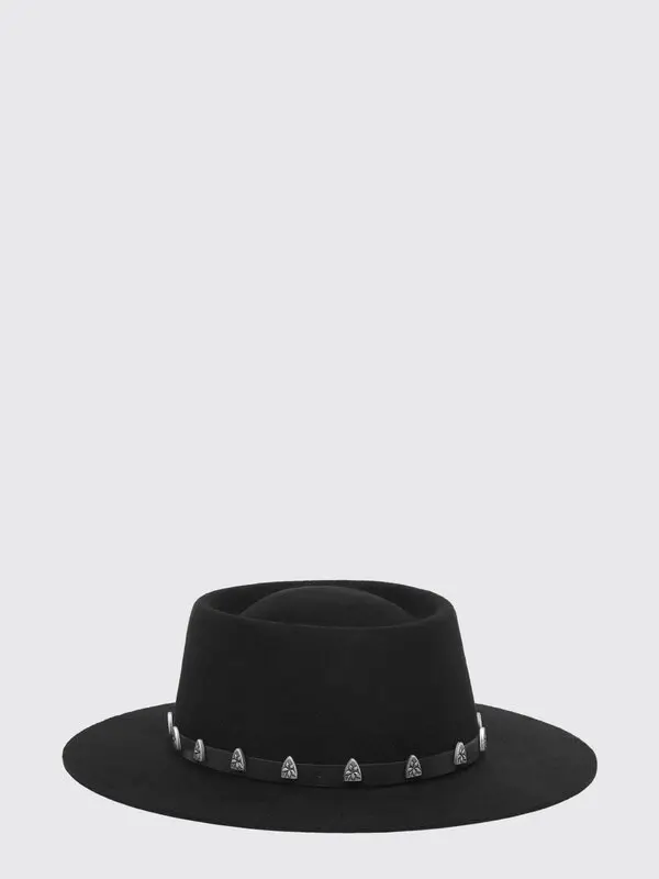 Philipp Plein Wool Felt Panama Hat With Skull Print