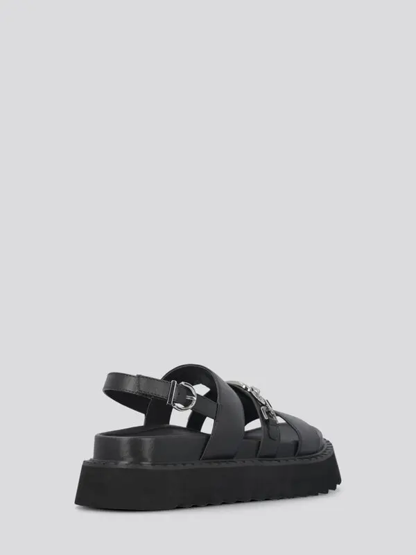 Pinko Platform Heeled Sandals With Chain Detailing