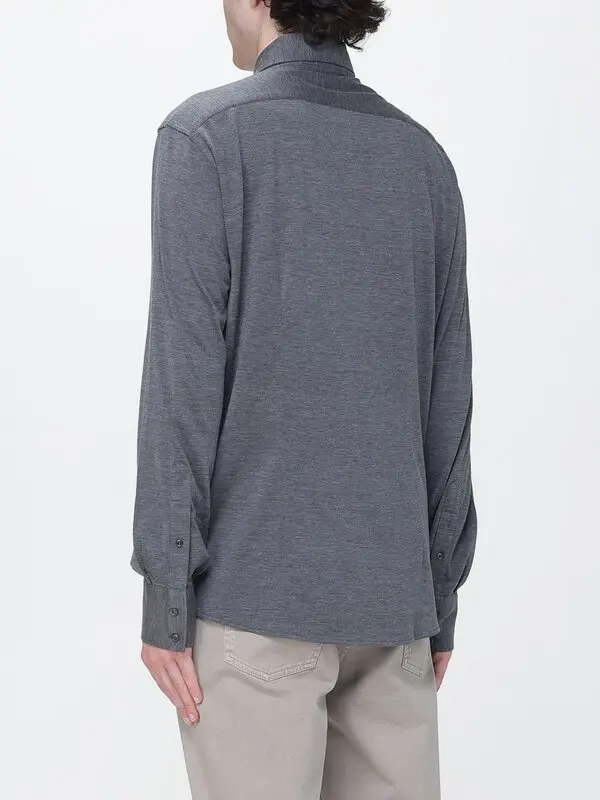 Brunello Cucinelli Slim Fit Silk And Cotton Shirt With French Collar